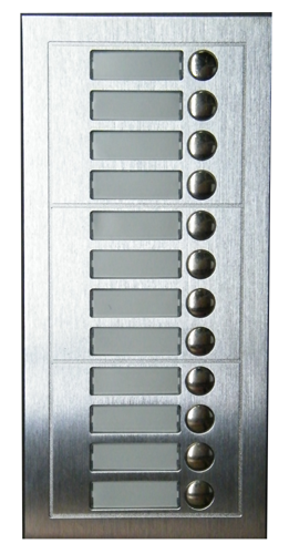 12-Apartment Lobby Panel Extension for 2-Wire Video Entry Intercom Sys – Jayso Electronics