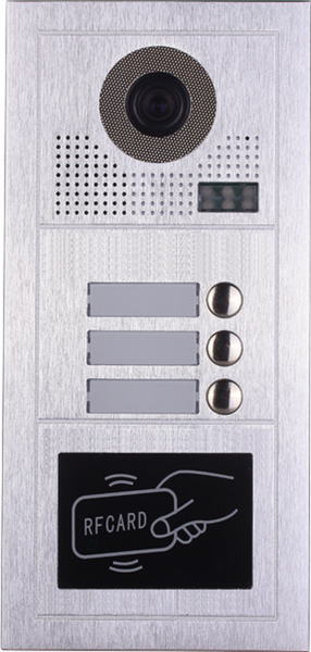 3 Apartment Lobby Station W/ RFID for 2-Wire Video Entry Intercom Syst – Jayso Electronics