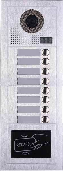 8 Apartment Lobby Station W/ RFID for 2-Wire Video Entry Intercom Syst – Jayso Electronics