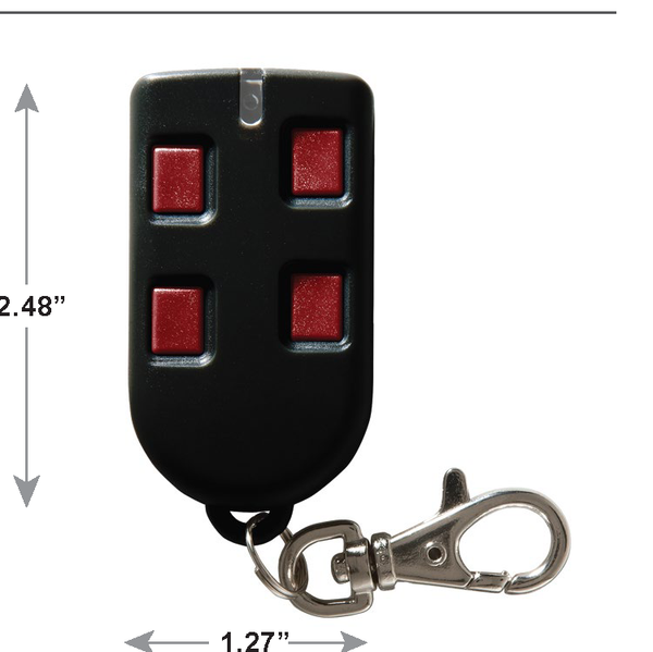 Long Range Keychain Transmitter, 4 Channel, 433MHz., JLRT-4BUTTON ...