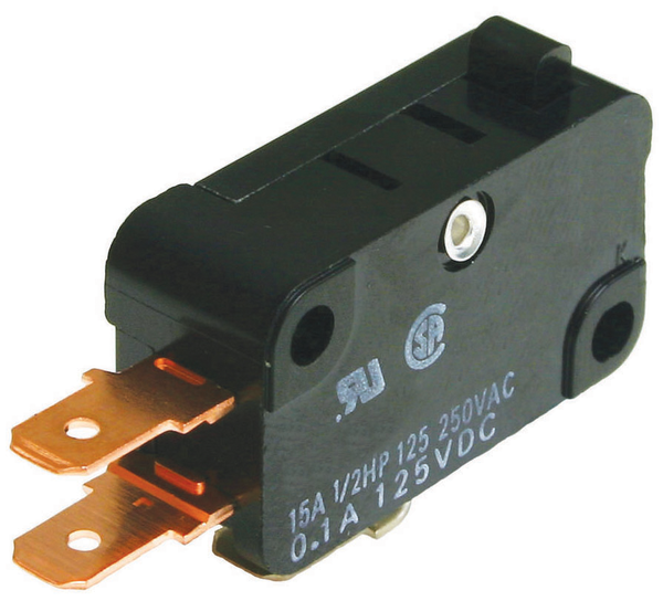 Micro Switch, Snap Action, SPDT, On/Off, with Pin Plunger & Push-On Te ...