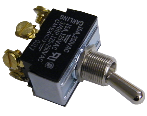 Toggle Switch, Bat Handle, DPDT, On/Off, with Screw Terminals JTS-013 ...